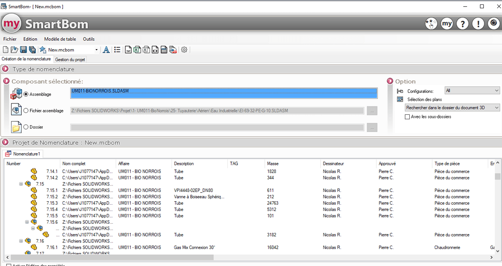 SmartBom problème extract vers excel - Forum myCAD